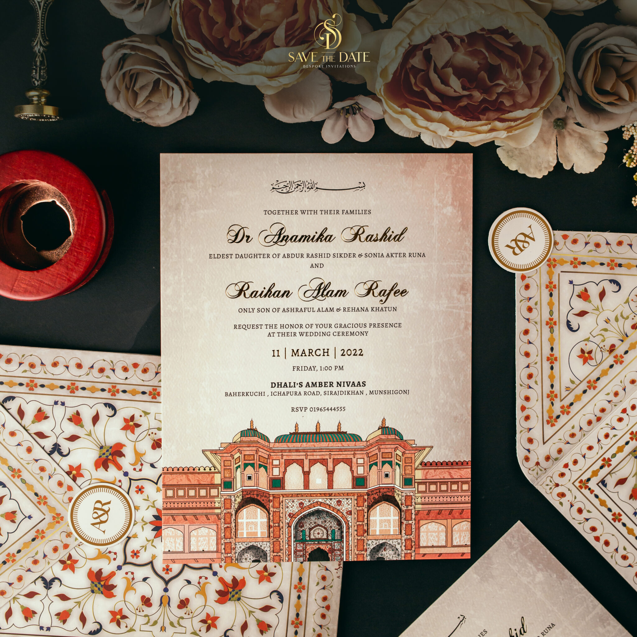 Magnificient Mughal – Regal Invitation Set - Save The Date