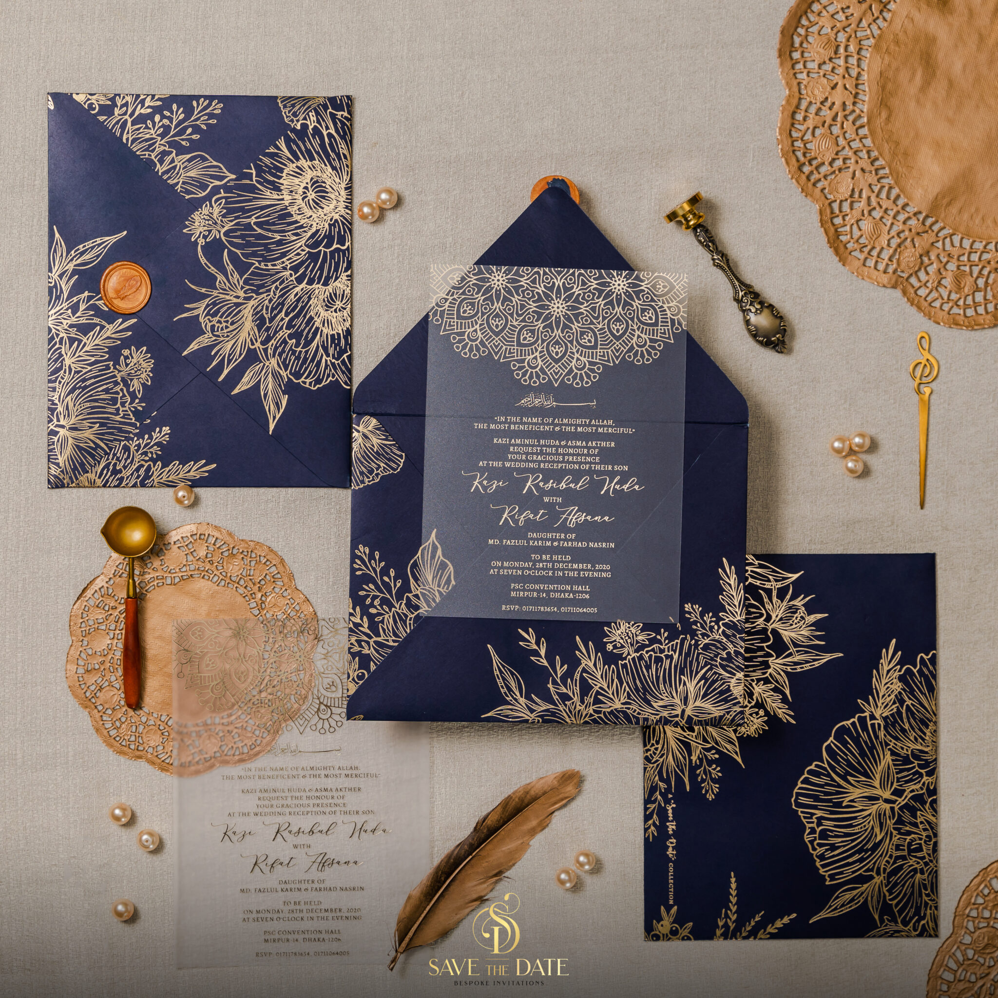 Semi Transparent Invitation Sets - Save The Date