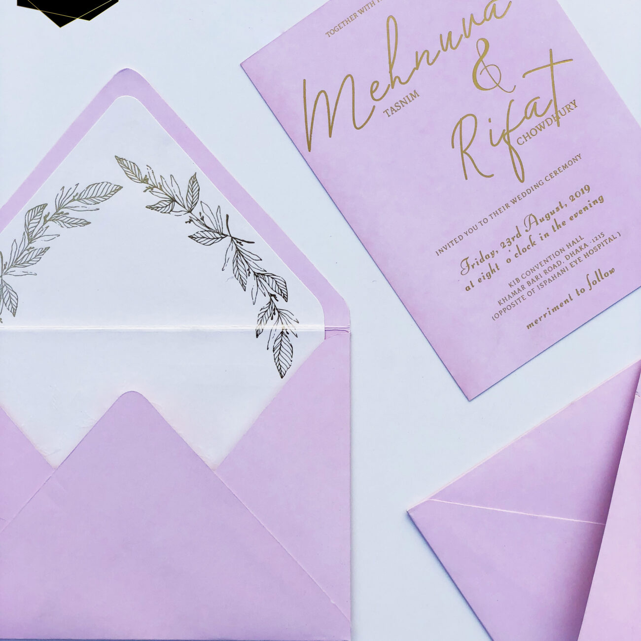 Minimalistic Mauve Classic Invitation Set - Save The Date