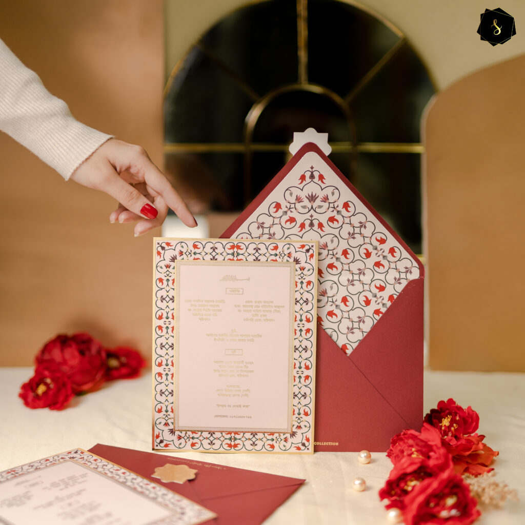 Mughal Motif Blossoms Classic Invitation Set - Save The Date
