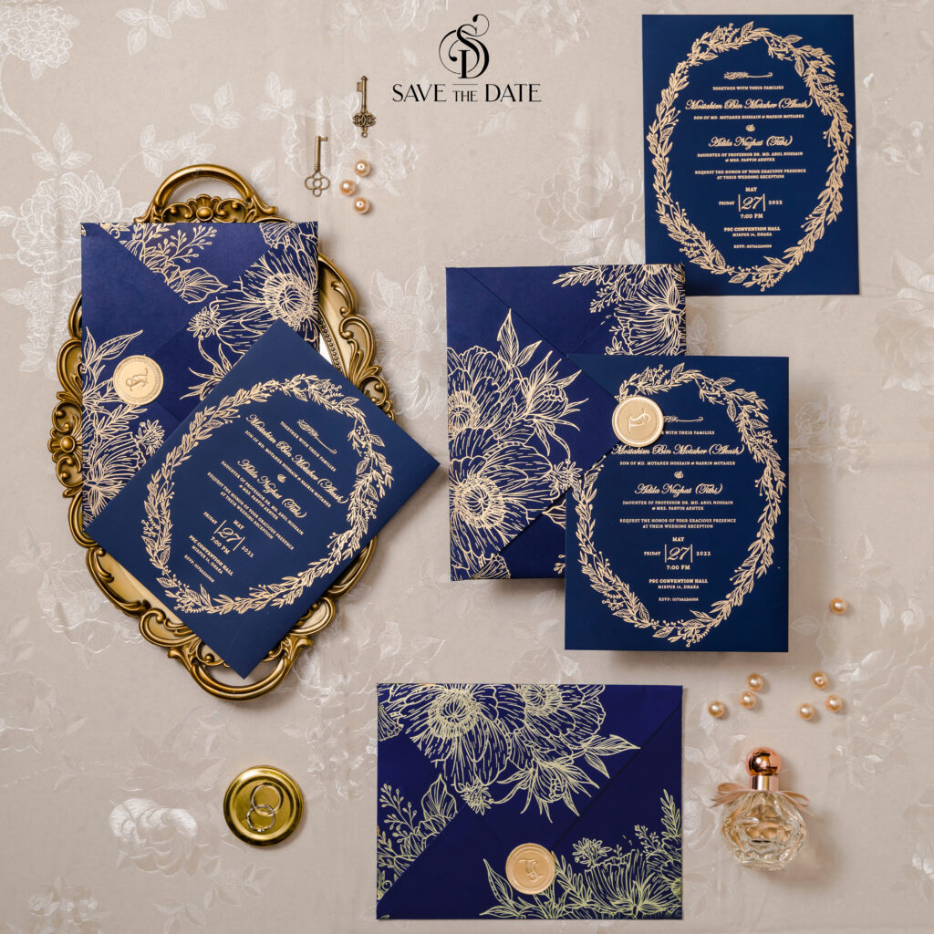 Sparkling Sapphire Classic Invitation Set - Save The Date