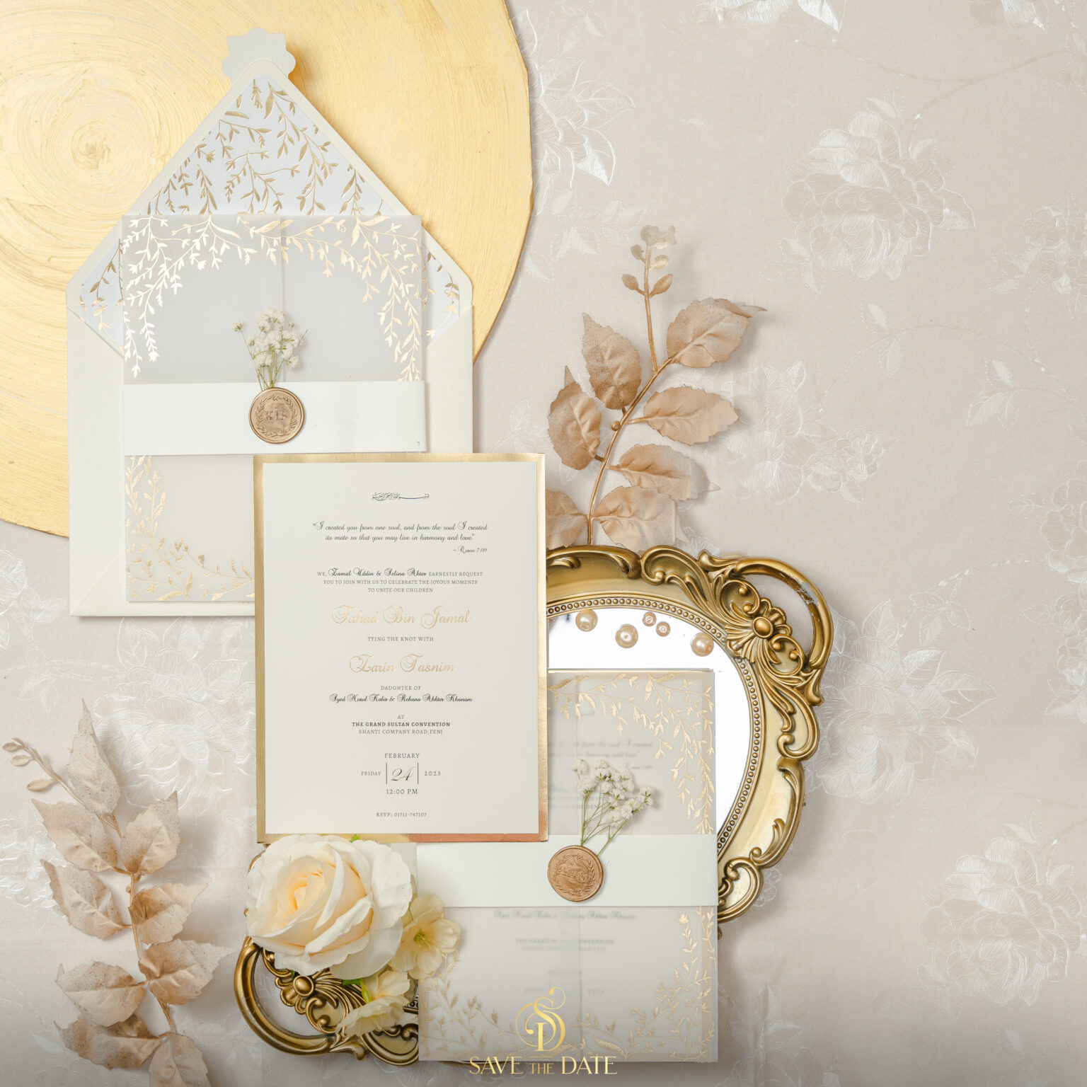 Opulent Affair – Signature Invitation Set - Save The Date